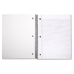 Amazon Basics College Ruled Wirebound Spiral Notebook, 70-Sheet - 5-Pack, Assorted Solid Colors