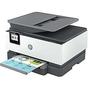 HP OfficeJet Pro 9018e All-in-One Wireless Color Inkjet Printer - Print Scan Copy Fax - 22 ppm, 4800 x 1200 dpi, 512MB Memory, 35-Sheet ADF, Auto 2-Sided Printing, Ethernet (Renewed)
