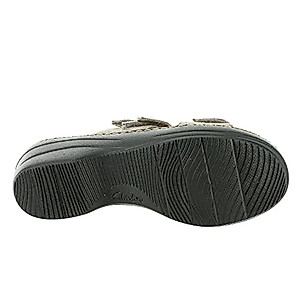 Clarks Merliah Charm Heeled Sandal, Taupe Metallic Synthetic, 8.5 Medium