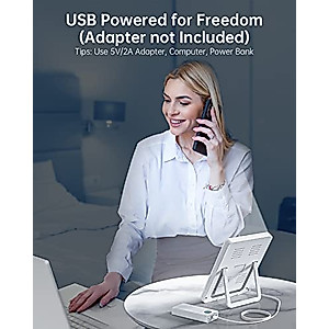 SUXIO Light Therapy Lamp - 10000 Lux Therapy Light, 3 Timing & Mode Happy Lamp, Touch Control Daylight Lamp with Memory Function, Portable Light Therapy Box for Home/Office Use As Lift Mood