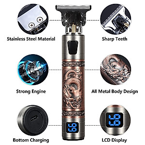 Mens Clipper Cordless Hair Clippers, Razor Electric Professional Beard Trimmer Grooming Shaving Machine Self Hair Cutting Haircut Trimmers Cutter