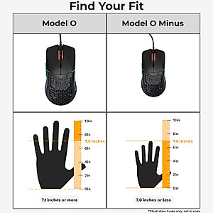 Glorious Model O Wired Gaming Mouse 67g Superlight Honeycomb Design, RGB, Pixart 3360 Sensor, Omron Switches, Ambidextrous - Matte Black