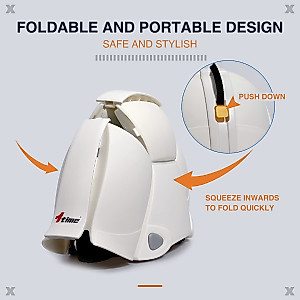 Foldable Hardhats Safety Helmet Bloom Outdoors Workplace Earthquake Collapsible Helmet Offices Public Facilities of Disaster Construction Hardhats Helmet (White)