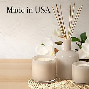 LAFCO New York Reed Diffuser Refill, Star Magnolia - 8.4 oz - Up to 4-Month Fragrance Life - Includes Natural Wood Reeds - Free of Dyes & Propellants - Made in The USA