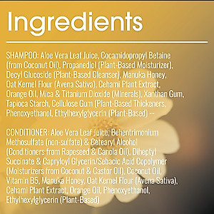 Eczema & Psoriasis Shampoo & Conditioner Set For Men & Women - Aloe Vera & Manuka Honey for Gentle Itchy, Dry Scalp Treatment - Dandruff, Seborrheic Dermatitis, Sulfate-Free, Hypoallergenic 8oz each