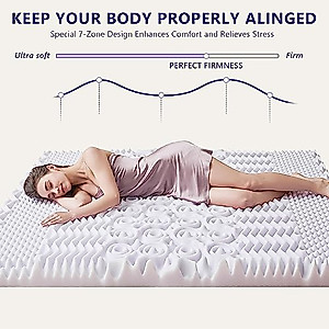 Homemate Memory Foam Mattress Topper Queen, Dual Layer 4 Inch Cooling Mattress Topper, 2 Inch Memory Foam Plus 2 Inch 1800TC Mattress Pad Comfort Support, Pillow Top with 8-21 Inch Deep Pocket, Grey