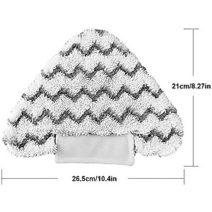 Filtamagic 3 Pack Washable Microfiber Steam Mop Pads to fit Shark Lift-Away Genius Steam Mop S3973D S5003D S6001 S6002 S6003 3973WM S5001 S5002 (Triangular)