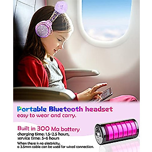 SVYHUOK Unicorn Kids Bluetooth Headphones for Girls,Teens,Boys,Wireless Cat Headset for Smartphones Tablet Laptop PC TV,with Mic and Adjustable Headband,Perfect for Birthday and Xmas Gifts.