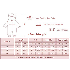 Happy Cherry Newborn Toddler Baby Clothes Girls Boys Romper Winter Jumpsuit Thicken Cotton Snowsuit One Piece Blue 9-18 Months