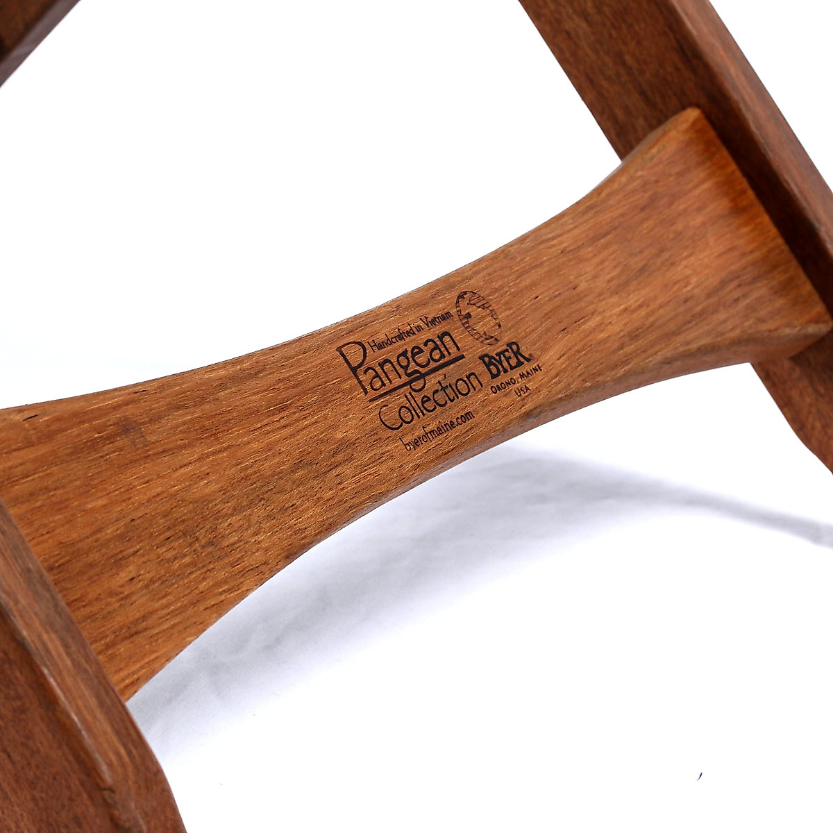 BYER OF MAINE, Pangean, Folding Stool, Natural, Hardwood, Easy to Fold and Carry, Wood Folding Stool, Canvas Camp Stool, Perfect for Camping, Matches All Furniture in The Pangean Line