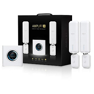 AmpliFi HD WiFi System by Ubiquiti Labs, Seamless Whole Home Wireless Internet Coverage, HD WiFi Router, 2 Mesh Points, 4 Gigabit Ethernet, 1 WAN Port, Ethernet Cable, Replaces Router & WiFi Extenders