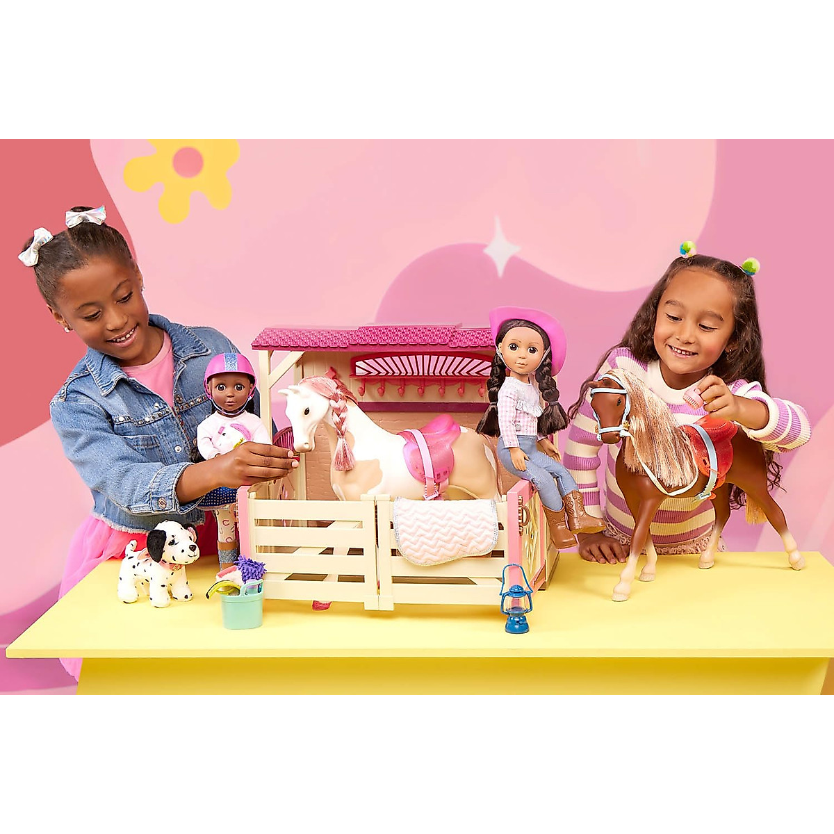 Glitter Girls – All Asparkle Acres Riding Stable Set – Accessory for 14-inch horses - 14-inch Doll Accessories and Clothes for Girls Age 3 and Up – Children’s Toys (GG57000Z)