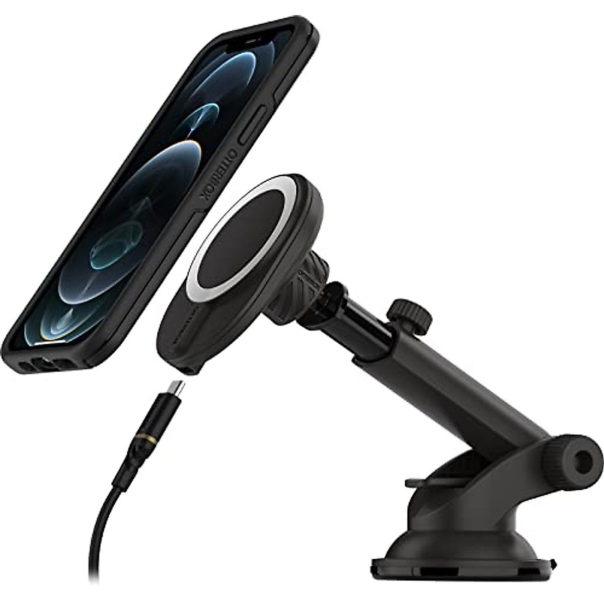 OtterBox Wireless Charger Dash & Windshield Mount for MagSafe - BLACK