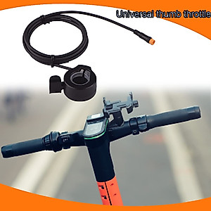 Tsinghwang 2 Pack Electric Bike 130X Thumb Throttle 12-72V SM/Waterproof Connector,47" Length Wire Ebike Accessories,Speed Control Accelerator