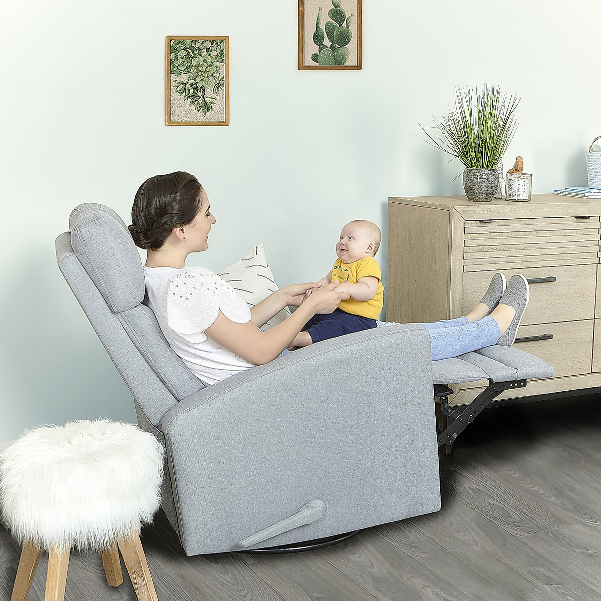 Dream On me Chatham Plus Swivel Glider,Grey