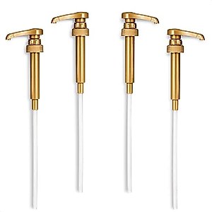 4Pcs Coffee Syrup Pump Dispenser Compatible with Torani Syrup Pump - Creamer Pump for Coffee Syrup Bottle (25.4 oz-750ml) - Davinci Syrup Pump Bottle Pump Dispenser Coffee Syrup Pumps ALPENKOK