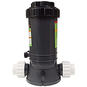 SUNSOLAR Automatic Chlorinator for Above Ground Pools and In-Ground Pools- Free Standing in-Line - Dispenser Holds 9lbs Comes with Fittings