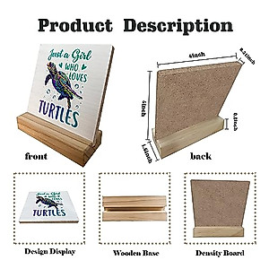 Sea Turtle Decor,Sea Turtle Gifts,Turtle Table Wood Plaque Sign,Turtle Decorations for Home,Sea Lovers Turtles Lovers Girls Gifts