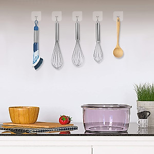 NileHome Adhesive Hooks for Hanging 12 Packs Heavy Duty Wall Hooks Removable Waterproof Bathroom Hooks Transparent Sticky Hooks for Kitchen Glass Door