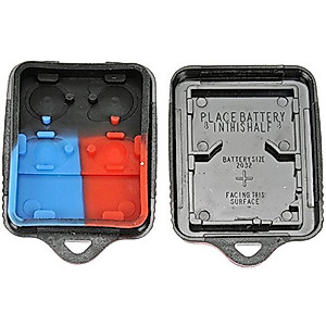 Dorman 13607US Keyless Entry Transmitter Cover Compatible with Select Ford / Lincoln / Mercury Models, Red; White; Blue