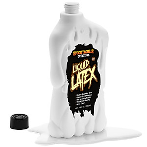 Spooktacular Creations 18 oz Halloween Liquid Latex, Fake Blood Liquid Latex, Stage Blood Gallon for Halloween Costume, Zombie Makeup, Vampire Makeup and Monster Makeup & Dress Up