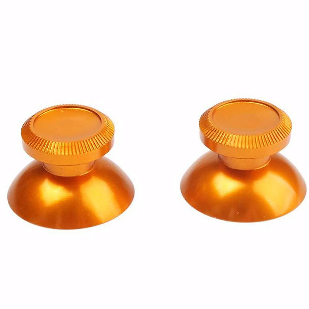 2PCs Replacement Rocker Metal Analog Joystick Thumbstick Mushroom Caps Repair for PS4 PS3 Xbox One (Gold)