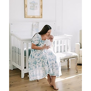 Evolur Andorra 5-in-1 Convertible Crib in Weathered White, Greenguard Gold and JPMA Certified, Made of Hardwood, Easy to Assemble, Wooden Nursery Furniture