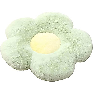 LANFIRE Flower Cushion Flower Throw Pillows Standard Pillows Patio Furniture Cushions Home Chair Pads (40 CM, Green)