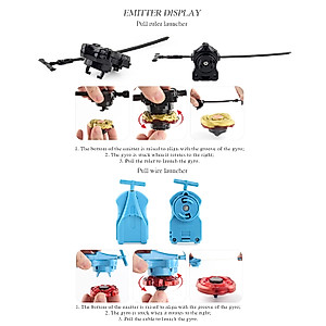 Bey Battling Top Toy Blade Set 12 Spinning Tops 3 Launchers Metal Fusion Gyro Game with Portable Storage Box Gift for Kids Children Boys Ages 6+… 12pcs