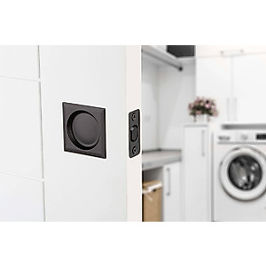 Kwikset 334SQT-11P Passage Pocket Door Locks, Venetian Bronze