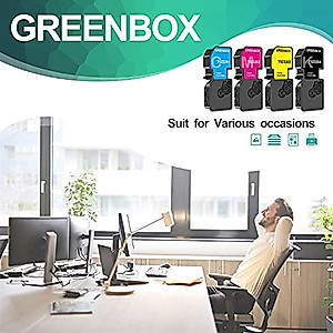GREENBOX Compatible Toner Cartridge Replacement for Kyocera TK-5232 TK5232 TK-5232K TK-5232C TK-5232M TK-5232Y for Ecosys M5521cdw P5021cdw P5021cdn Printer (1 Black 1 Cyan 1 Magenta 1 Yellow)