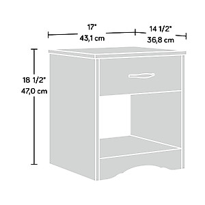 Sauder Beginnings Night Stand, Brook Cherry finish