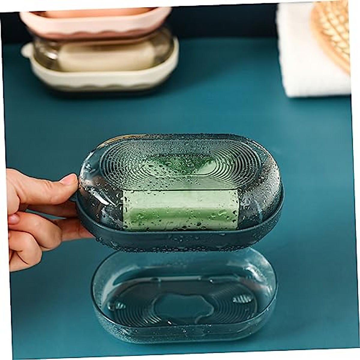 Alipis 6 Pcs Box soap Dish with lid bar soap case Shampoo bar Holder bar soap Container bar Travel soap Container soap Tray Soap Dish Holder with Cover Student