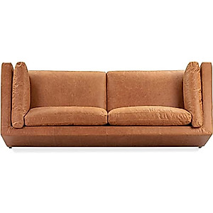 POLY & BARK Argan Sofa in Full-Grain Pure-Aniline Italian Leather, Cognac Tan