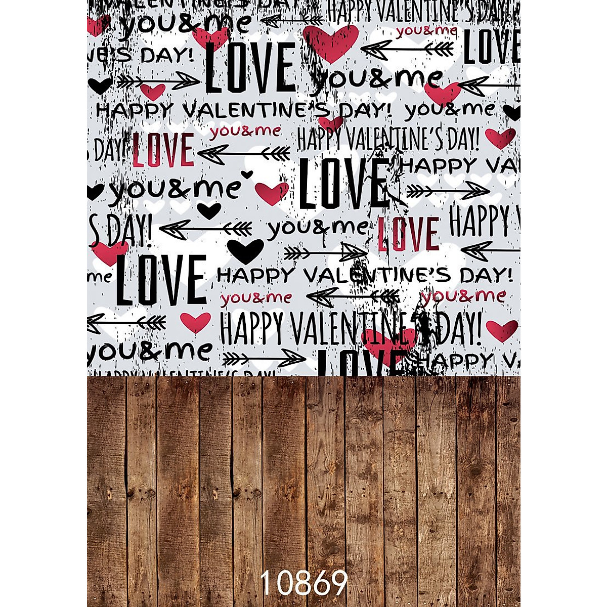 SJOLOON 5x7ft Valentines Day Backdrops for Photography Wood Floor Photography Backdrops Love for Photo Background for Party Studio Backdrop 10869
