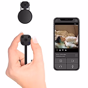 FECOMI 2021 2K Mini Spy Camera Hidden WiFi Cam, Small Camera Live Feed WiFi, Wireless Nanny Cam with Video Recording, Upgrade Night Vision/Motion Detection, Security Camera with Cell Phone Ap