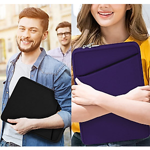 Laptop Sleeve Case 15.6 inch, Shockproof Protective Cover, Handbags Portable Laptop Bag for 15.6 inch HP Dell Asus Lenovo Notebook Computer Case with Front Pocket, Purple