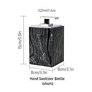 GOOFFY Marble Soap Dispenser Fillable Pressed Foam Lotion Dispenser Deluxe Soap Pump for Restrooms Soap Pump Dispenser7.4oz Soap