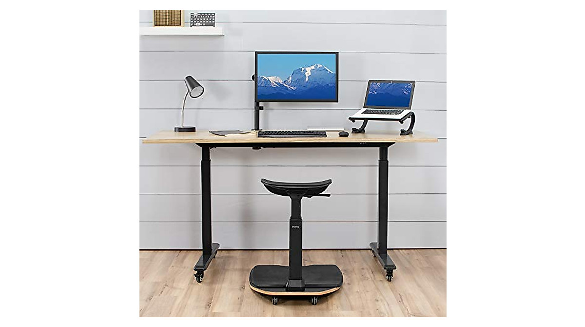 VIVO Ergonomic Leaning Perch Chair for Standing Desks