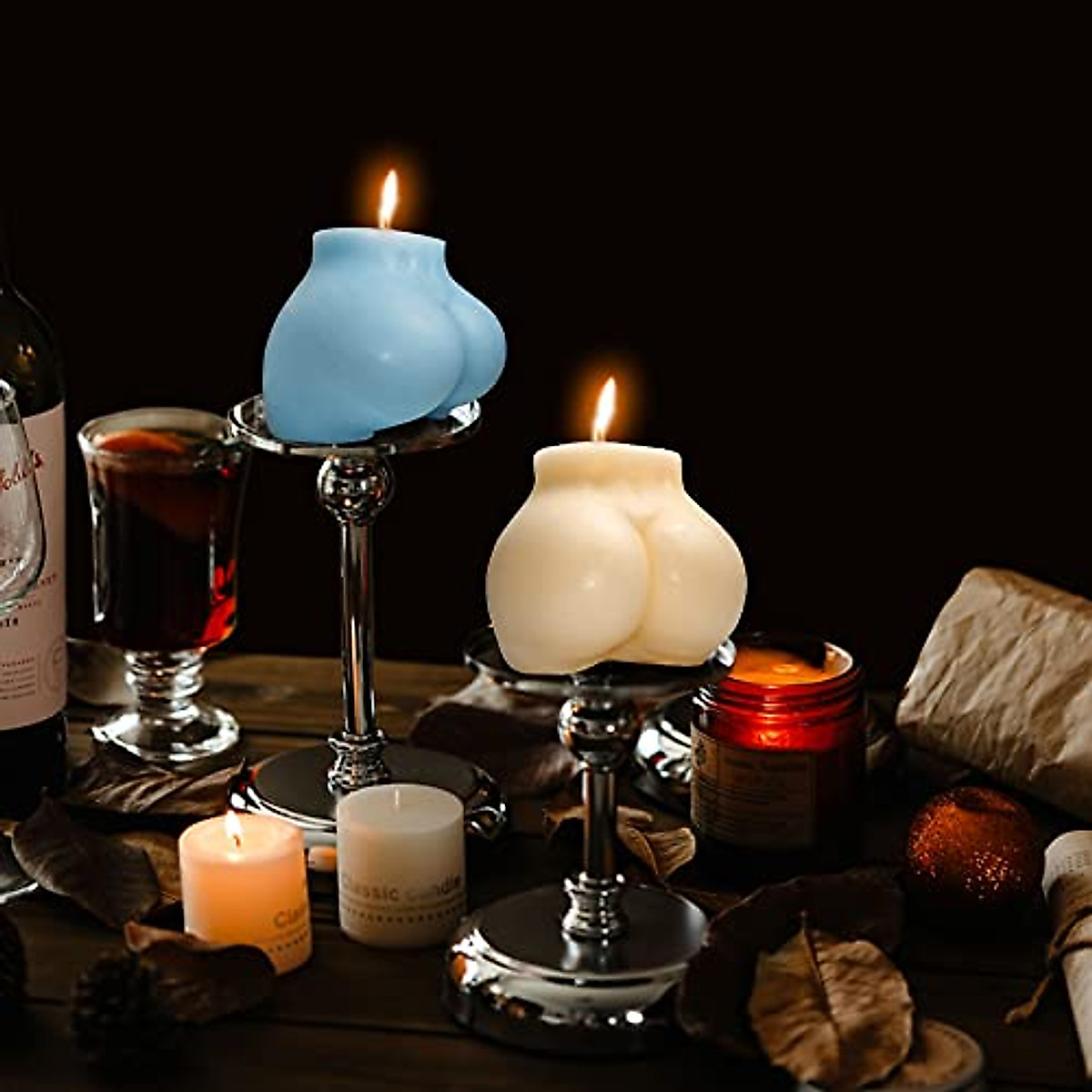2PCS Soy Wax Cute Body Candle Big Butt Candle
