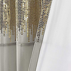 Lush Decor Night Sky Window Curtain Panel for Living, Bedroom, Dining Room (Single Curtain), 42"W x 84"L, Yellow & Gray