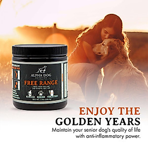 Free Range Joint Health Enhancer Supplement Powder for Dogs by Alpha Dog Nutrition - Premium Dog Arthritis Vitamins to Care for Joints - Contains Glucosamine, Chondroitin, MSM, Vitamin E, & More