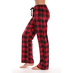 #followme Fleece Pajama Pants for Women Sleepwear PJs 45803-10195-RED-S