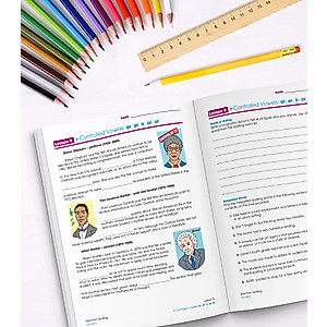 Spectrum 6th Grade Spelling Workbook, Grammar and Handwriting Practice With Root Words, Diphthongs, Prefixes, Suffixes, 6th Grade Workbook With English Dictionary, Classroom or Homeschool Curriculum