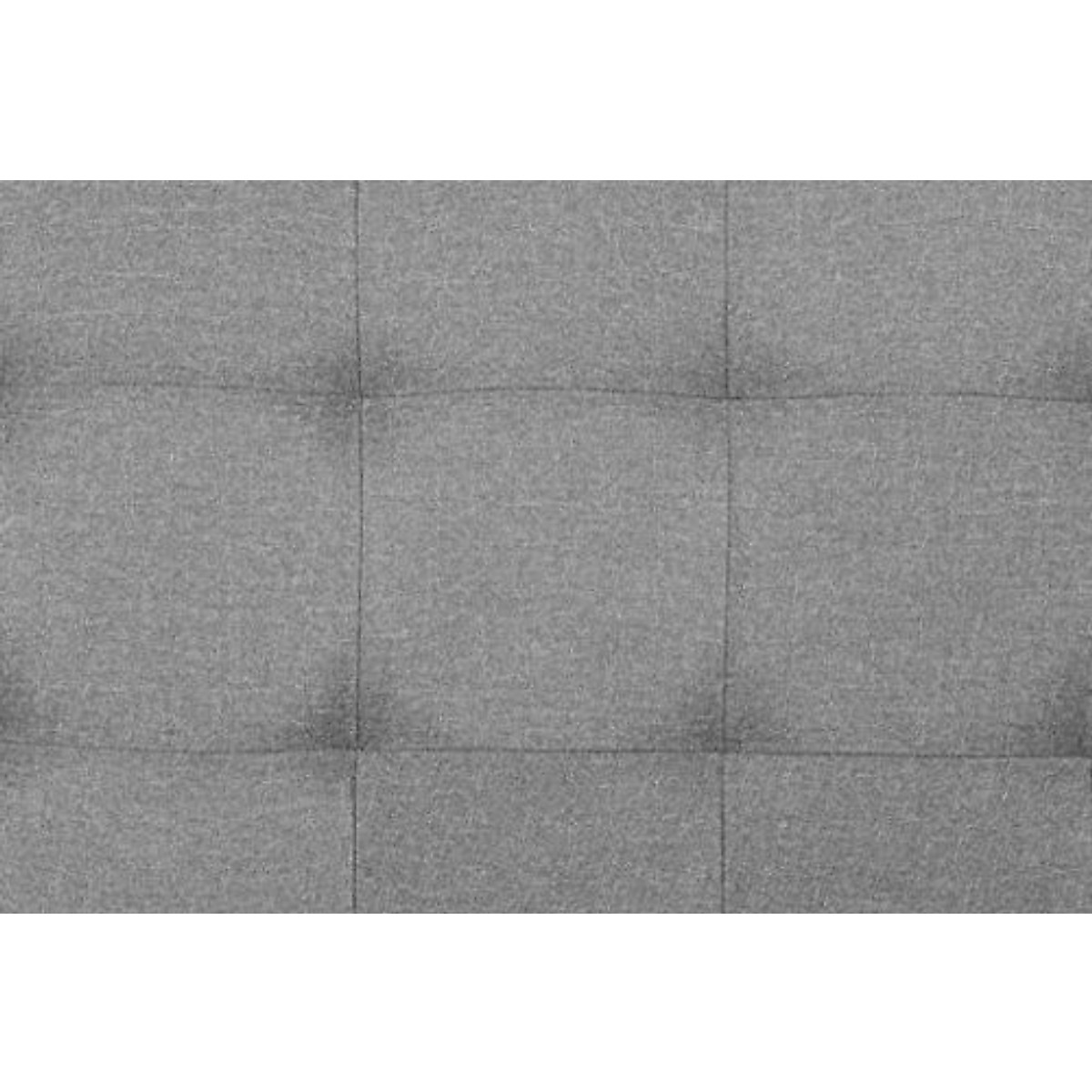 Amazon Basics Faux Linen Upholstered Tufted Headboard, Queen, Gray