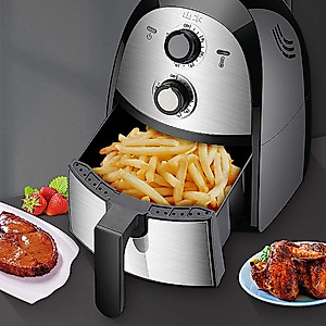 Air Fryer Household French Fries Machine, Full Automatic Intelligent Large-capacity Oil-free Electric Fryer, Power-off Memory Protection, Knob Operation