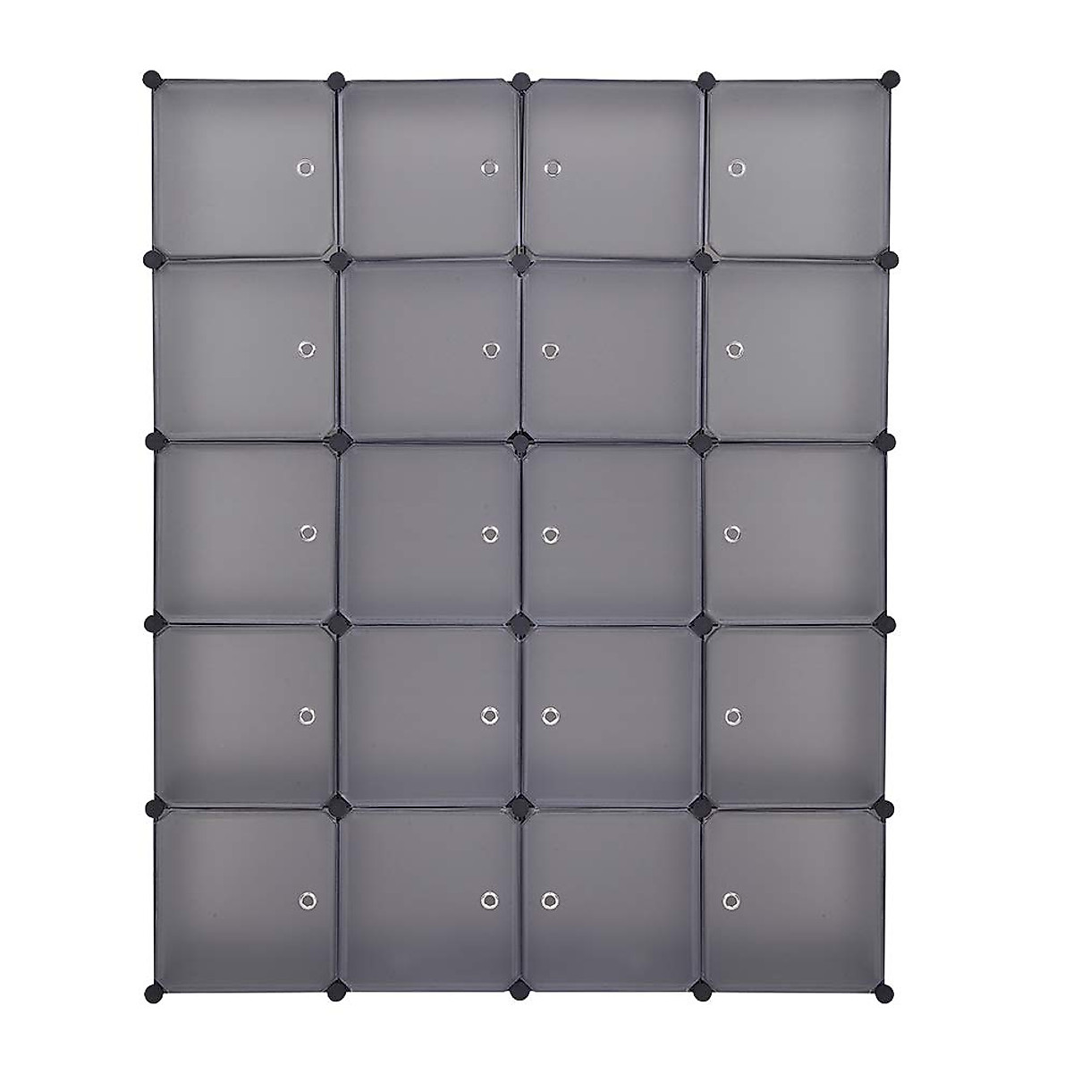 VINGLI Portable Storage Cubes-14 x14 Cube (30 Cubes)-More Stable (add Metal Panel) Cube Shelves, Modular Bookshelf Units, Clothes Cube Storage Shelves, Room Organizer for Cubby Cube