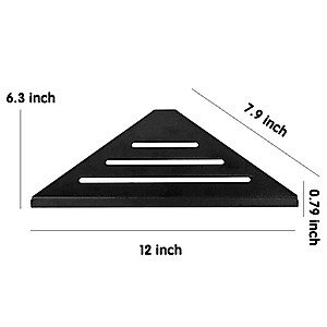 YISMAN Lavatory Bathroom Corner 304 Stainless Steel Shelf Wall Mount Triangular Shower Corner Shelf,Black