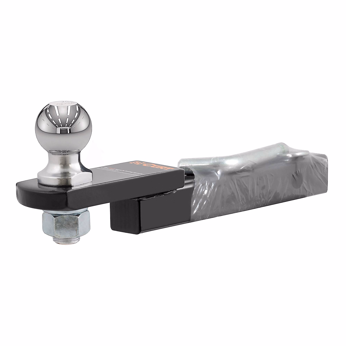 CURT 45147 Trailer Hitch Mount, 2-Inch Ball, Pin, Fits 1-1/4-In Receiver, 3,500 lbs, 3/4" Rise , Black