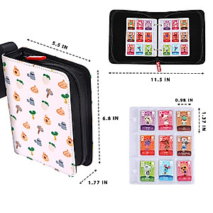 MZZNX 495 Pockets Binder Holder for Animal Crossing Mini Amiibo Cards, 1.3"x1" ACNH NFC Tag Game Mini Cards Holder (Tools)